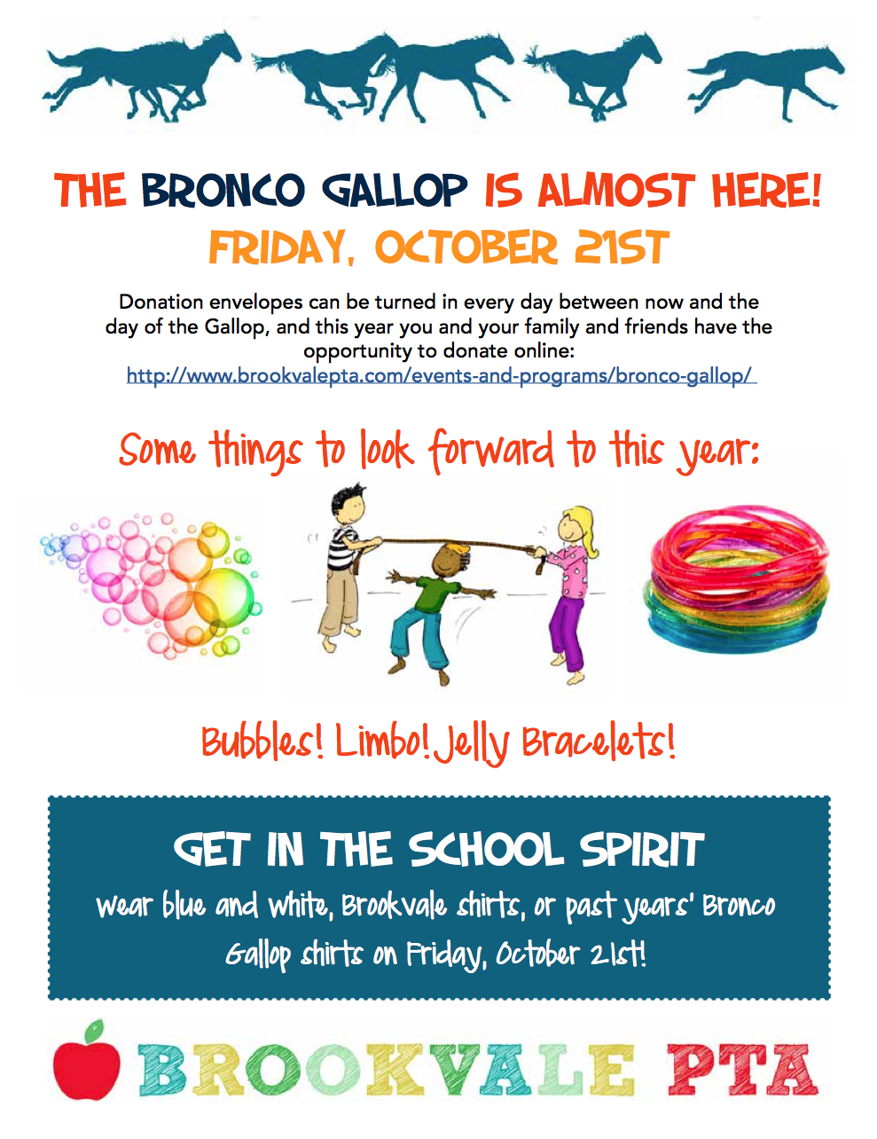 Get Ready for the Bronco Gallop! – Brookvale PTA